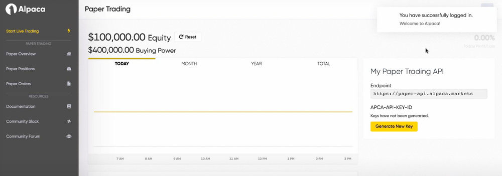 Algorithmic Trading in Python with Alpaca: Part 1